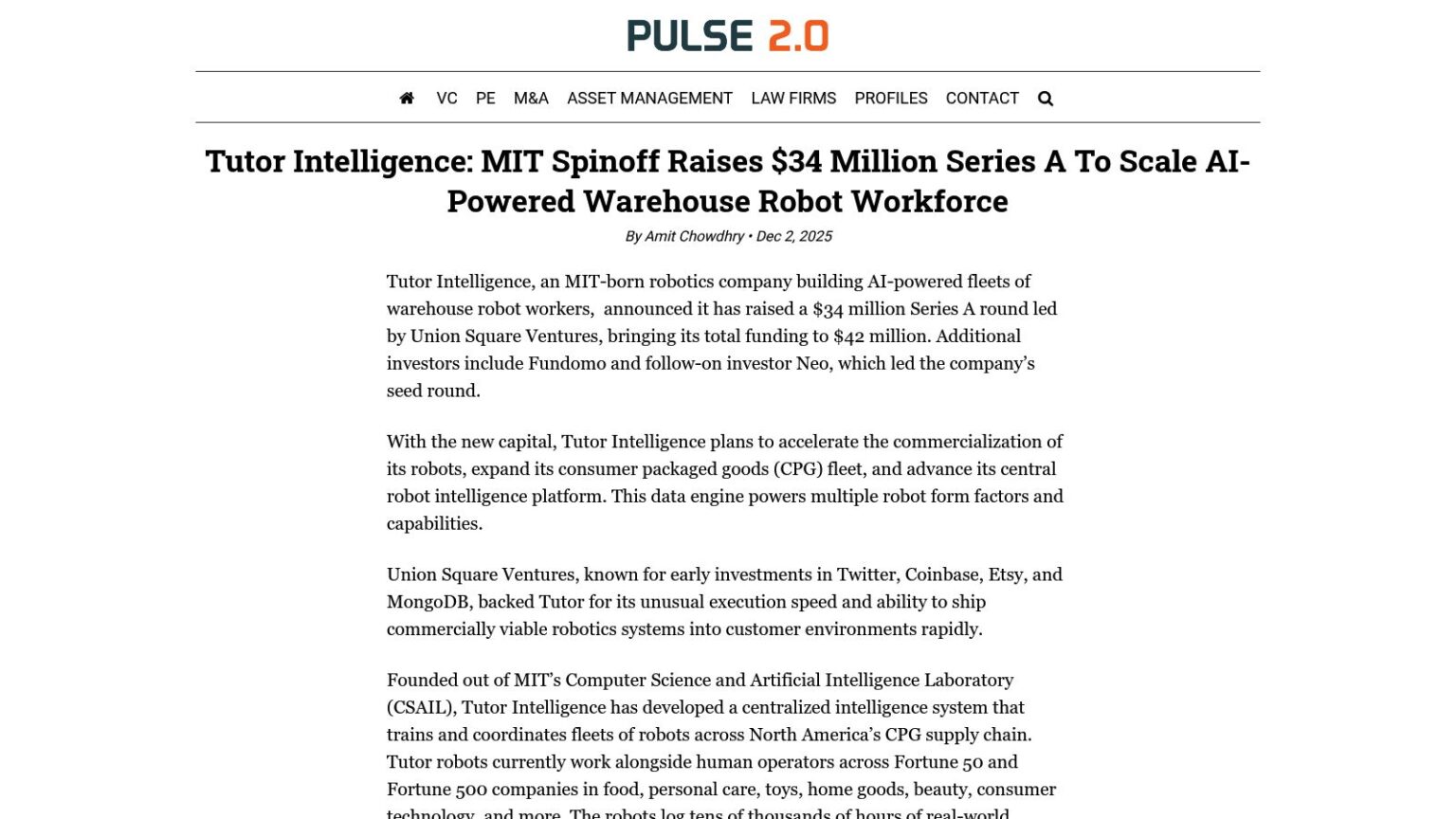 Tutor Intelligence: MIT Spinoff Raises $34 Million Series a To Scale AI ...