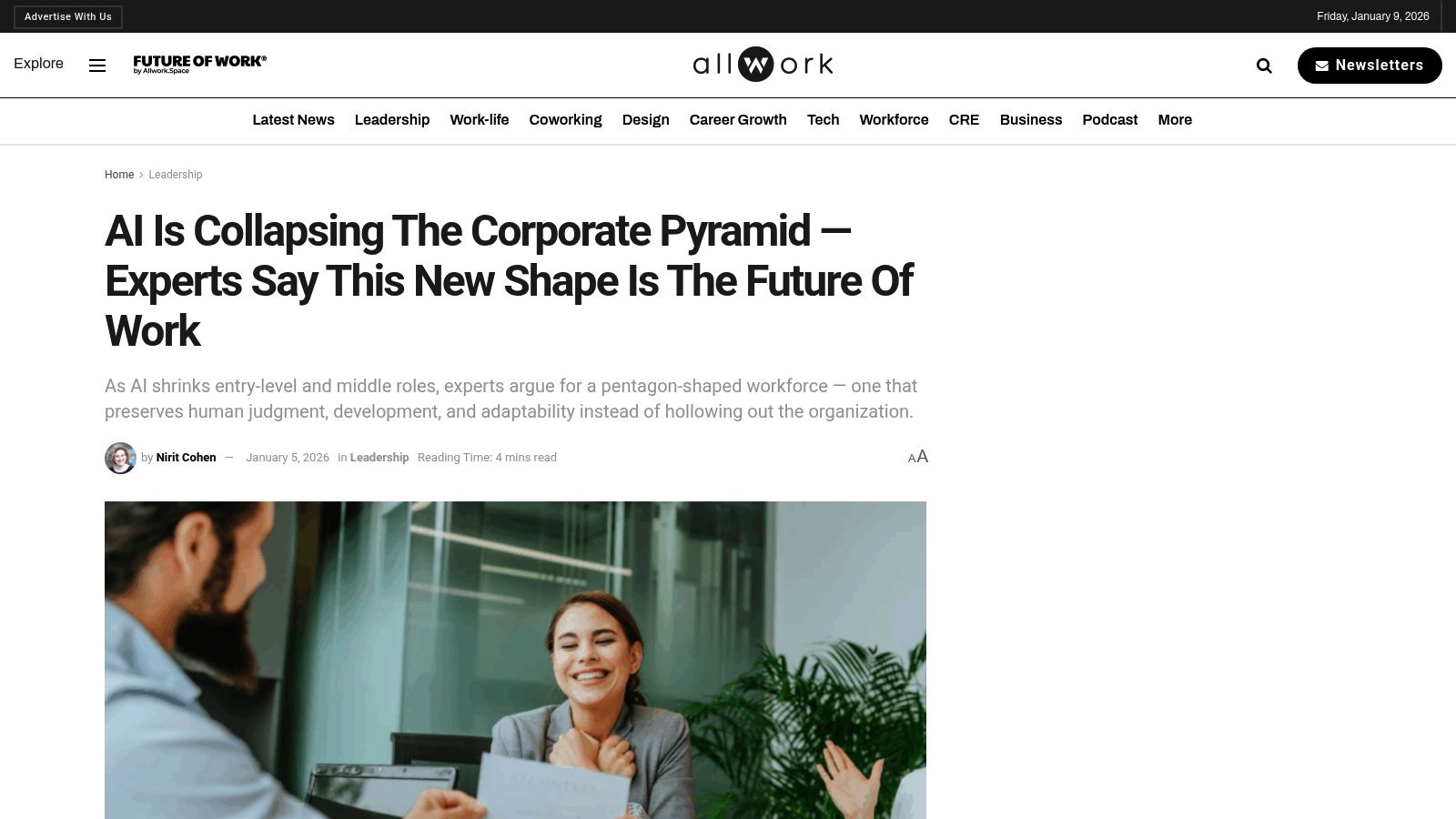AI Is Collapsing The Corporate Pyramid — Experts Say This New Shape Is ...